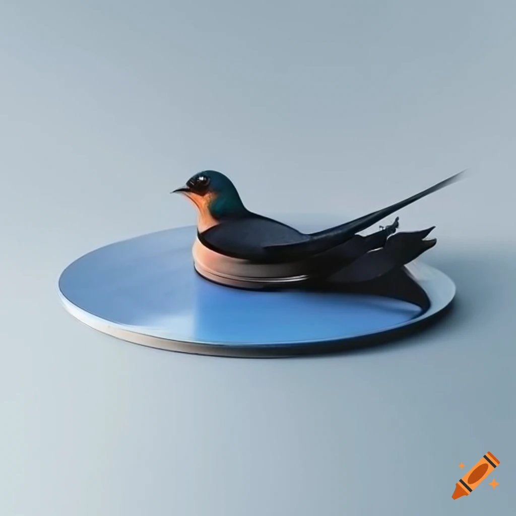 Swallow bird vinyl turntable on Craiyon
