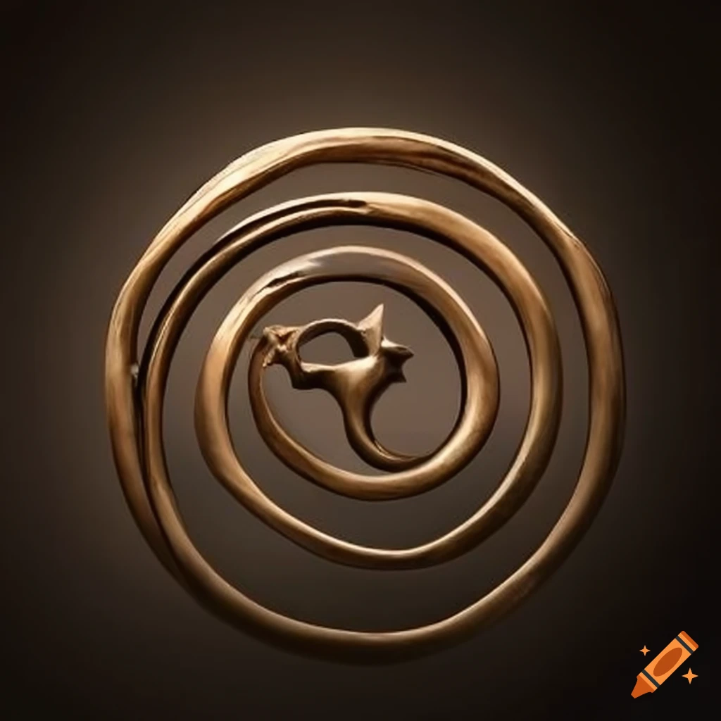 Magical symbol for soul healing in bronze on Craiyon