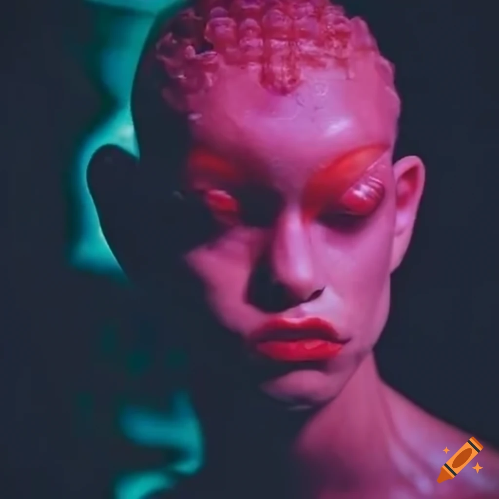 Yoshi cryptid staring at a gas station camera on Craiyon