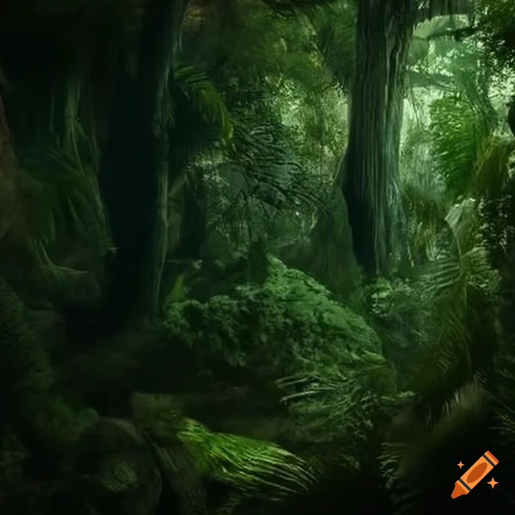 Arizona transformed into a jungle in a concept design on Craiyon