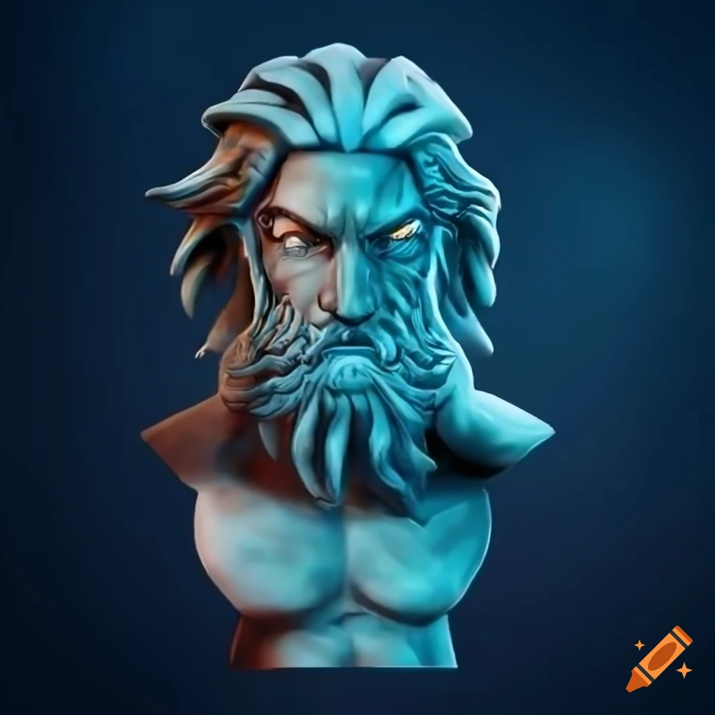 Zeus depicted as a fortnite backbling on Craiyon