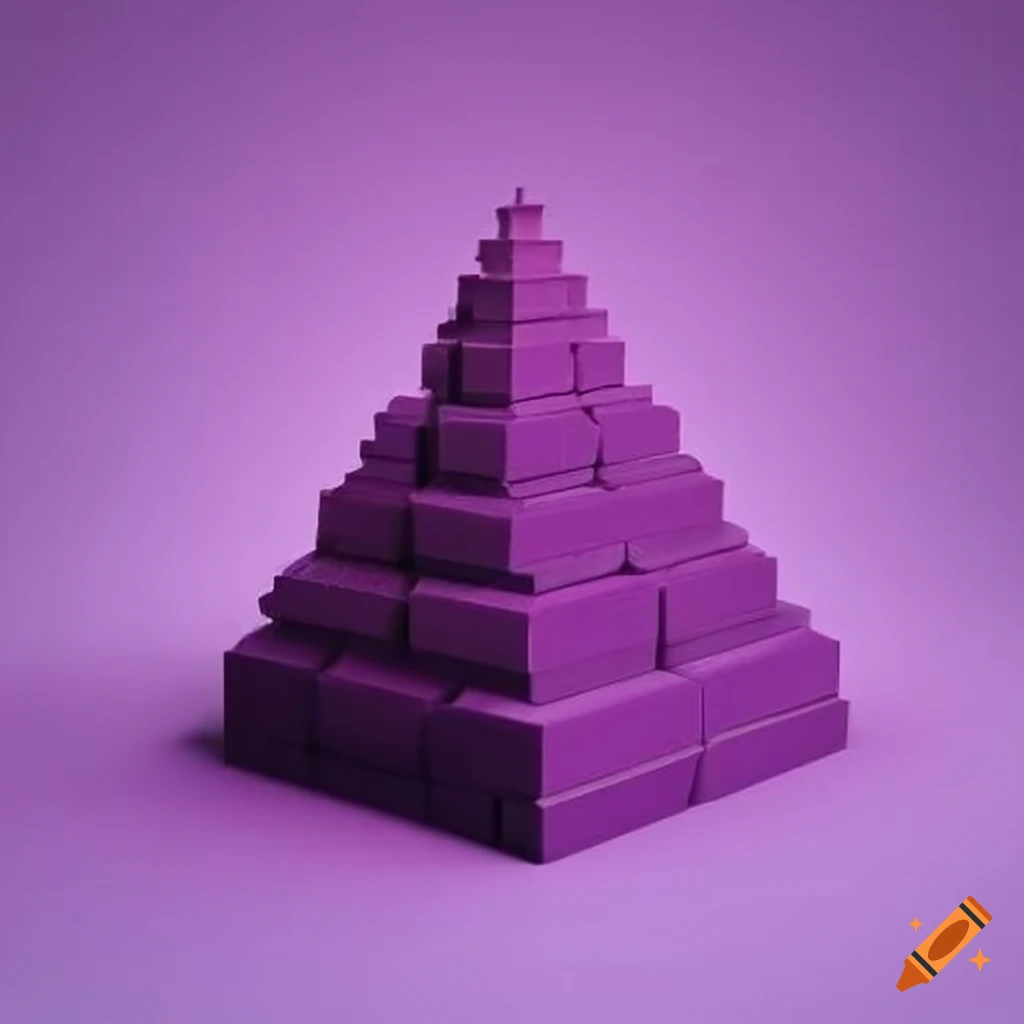 Purple brick pyramid on Craiyon