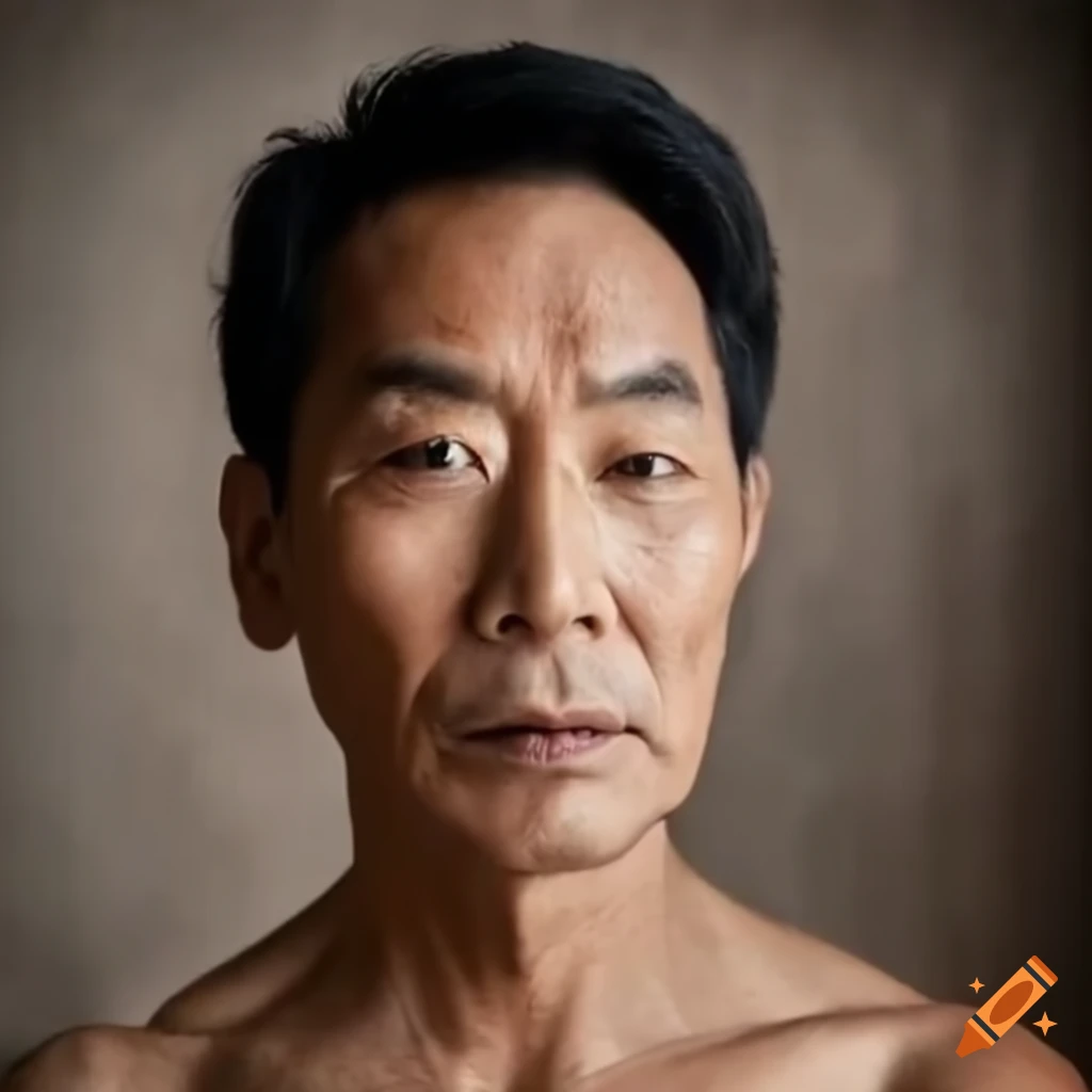 Portrait of a 50-year-old asian man on Craiyon
