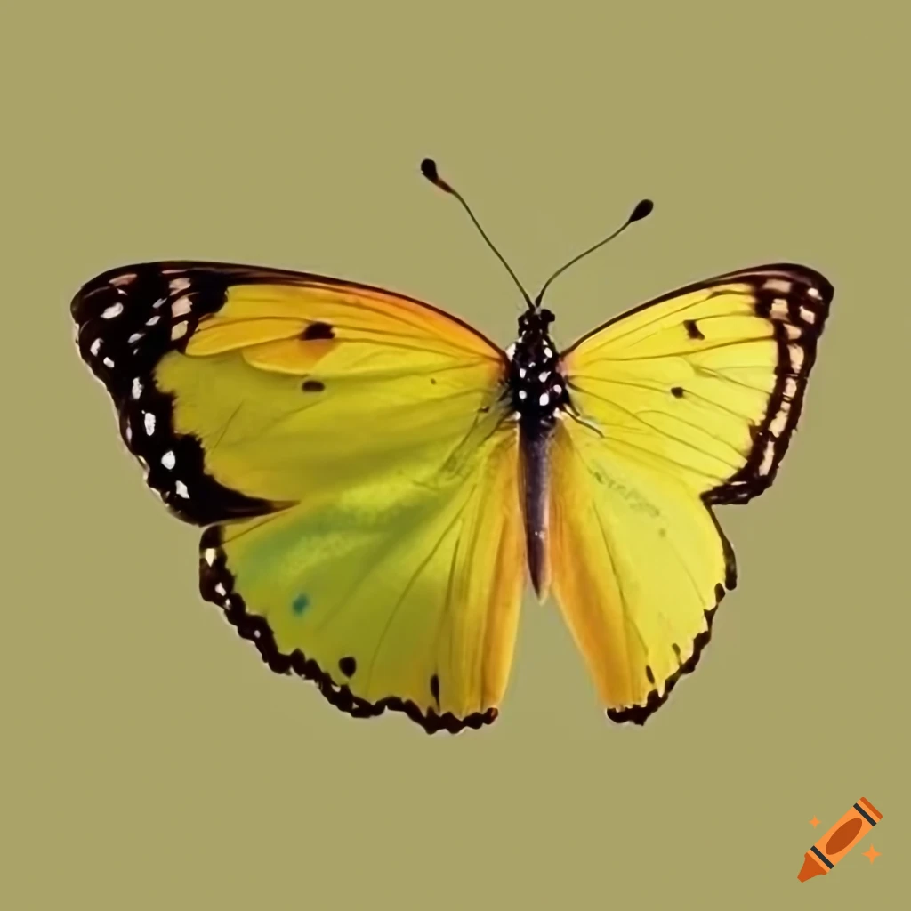 Yellow butterfly on Craiyon