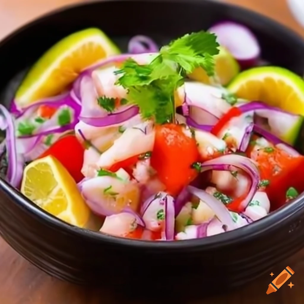 Peruvian ceviche on Craiyon