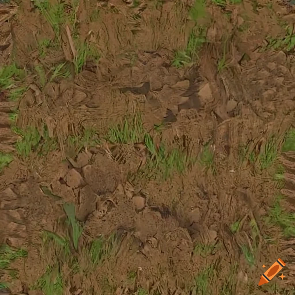 Dirt and grass texture suitable for games and floors on Craiyon