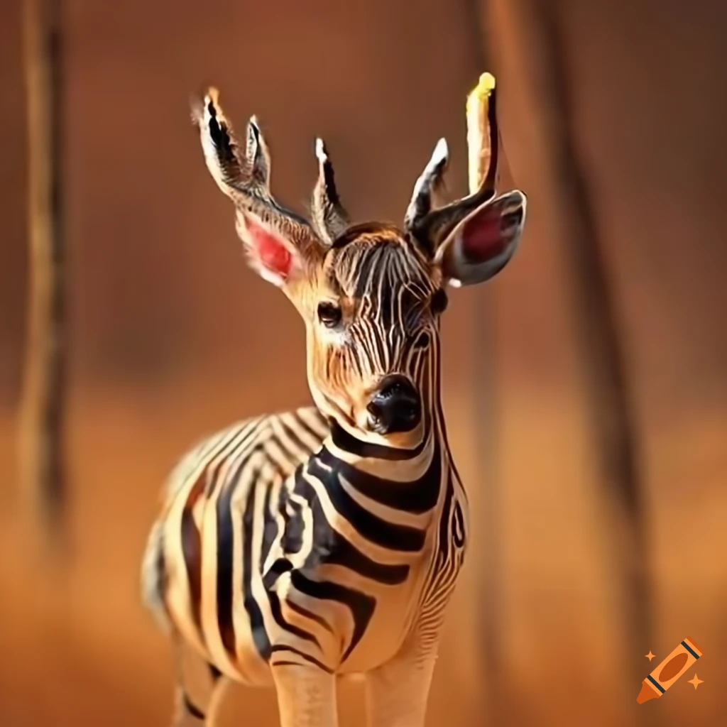 Zebra deer on Craiyon