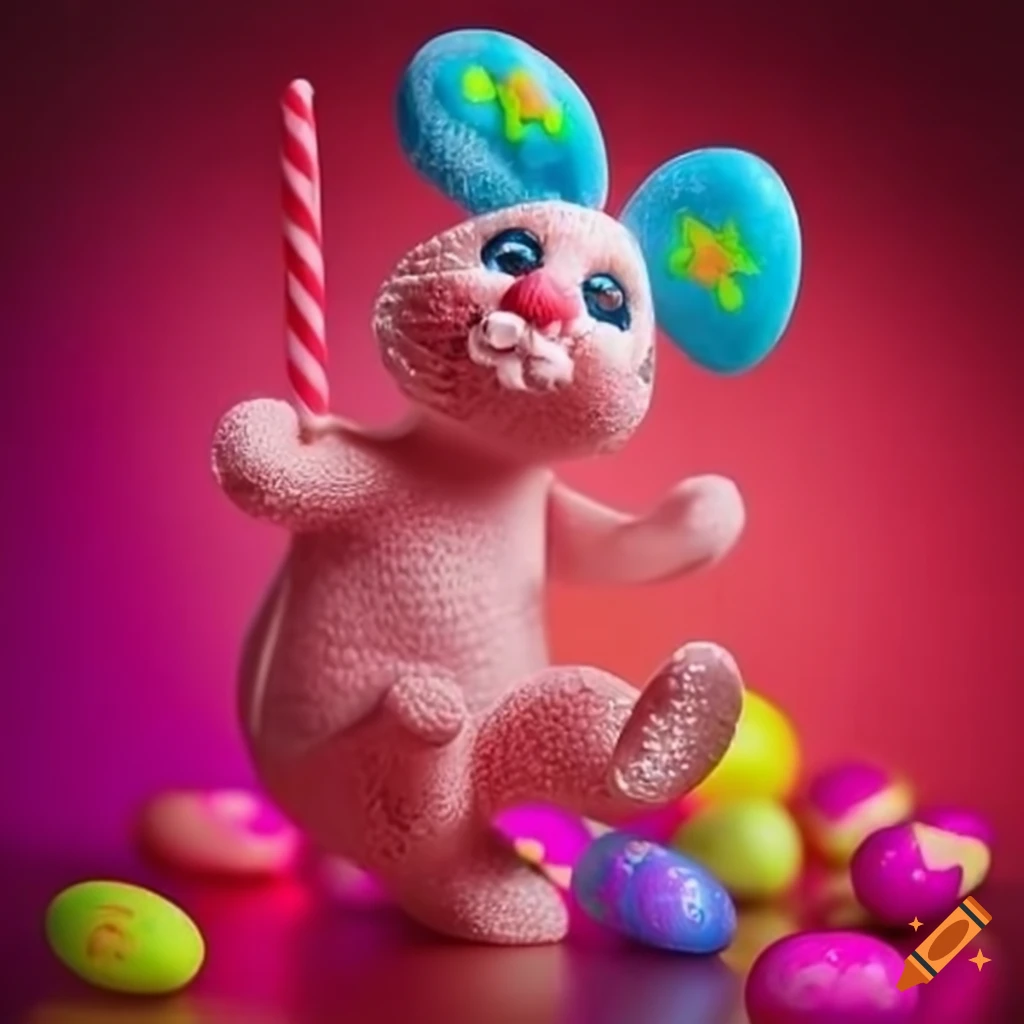 Dancing easter candy on Craiyon