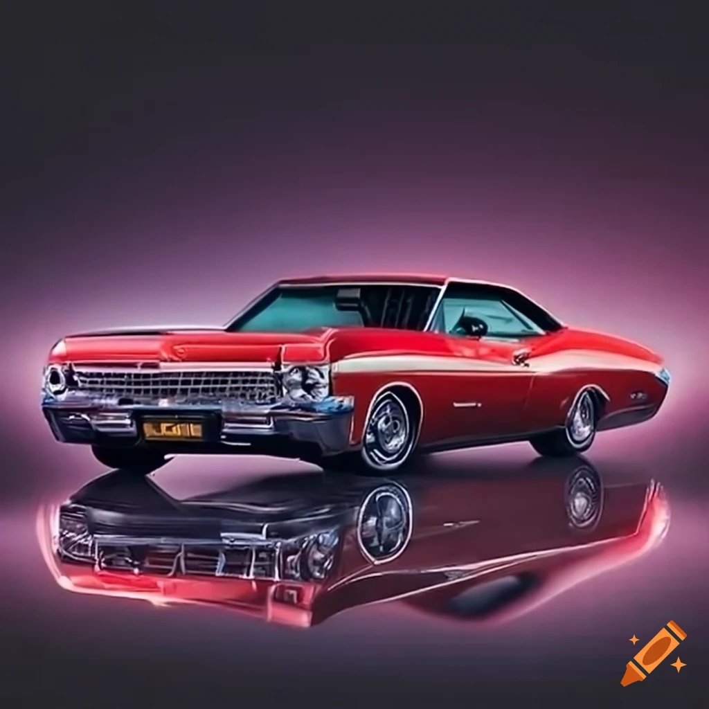 1969 chevrolet impala ss blended with modern impala on Craiyon