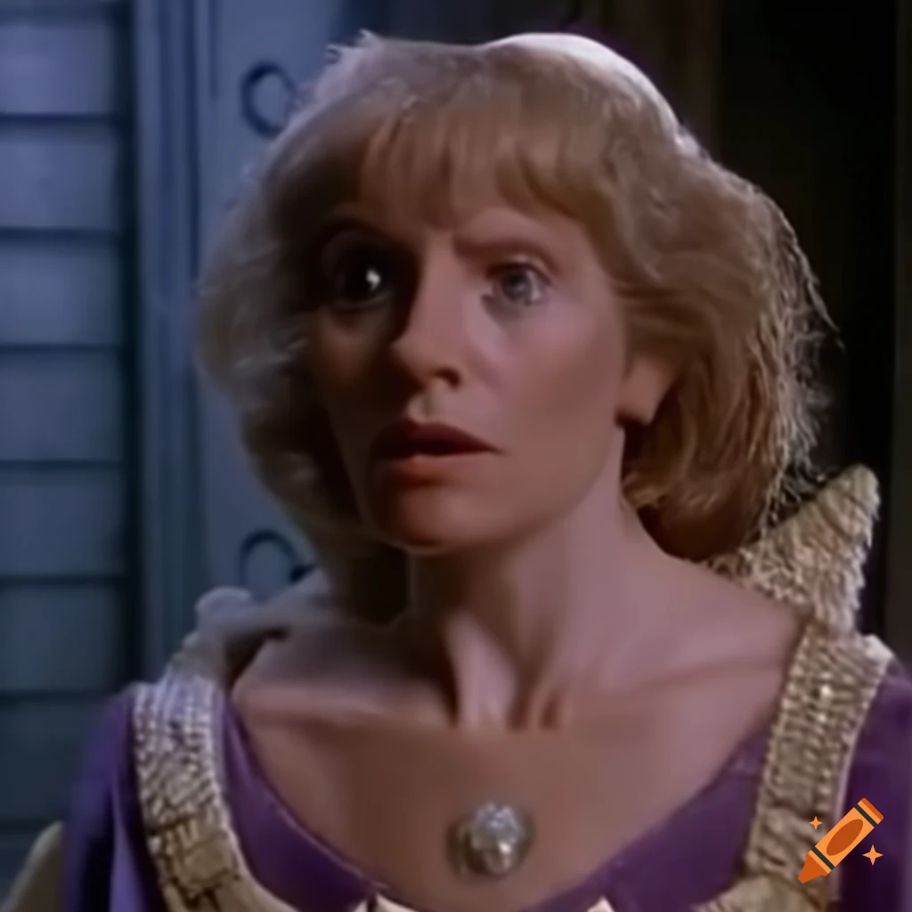 1980s doctor who scene: 'amethyst, princess of gemworld' on Craiyon