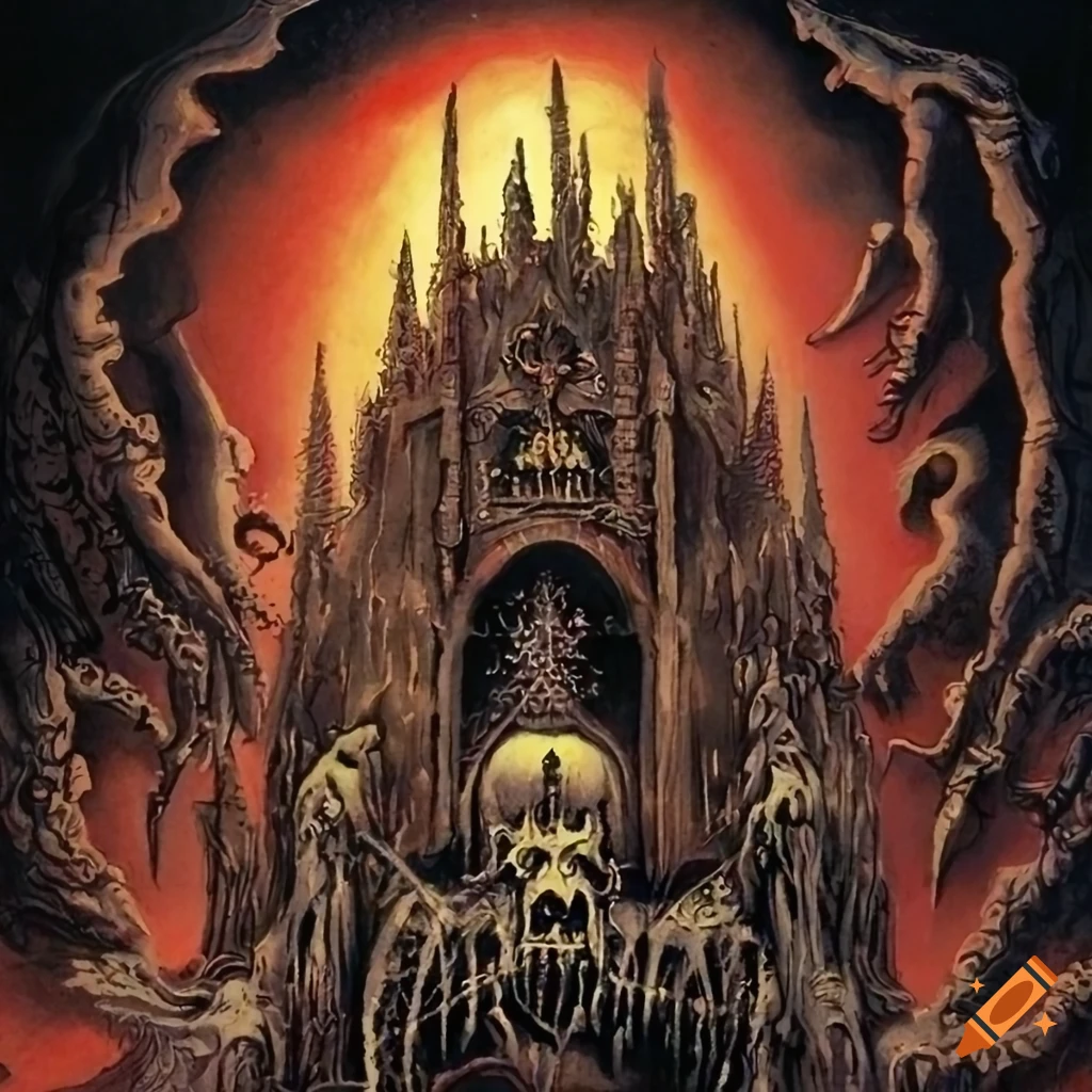 Dan seagrave death metal album artwork on Craiyon