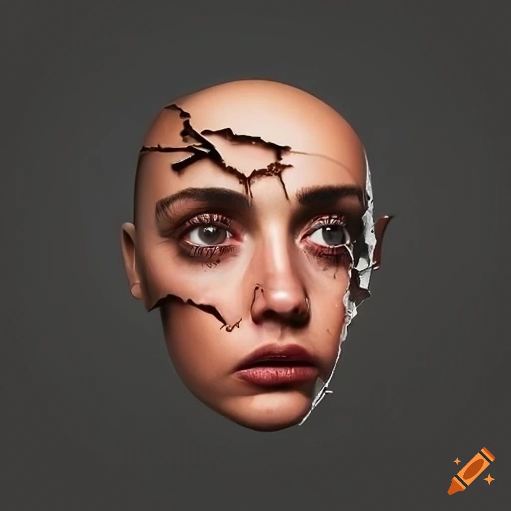 Broken face on Craiyon