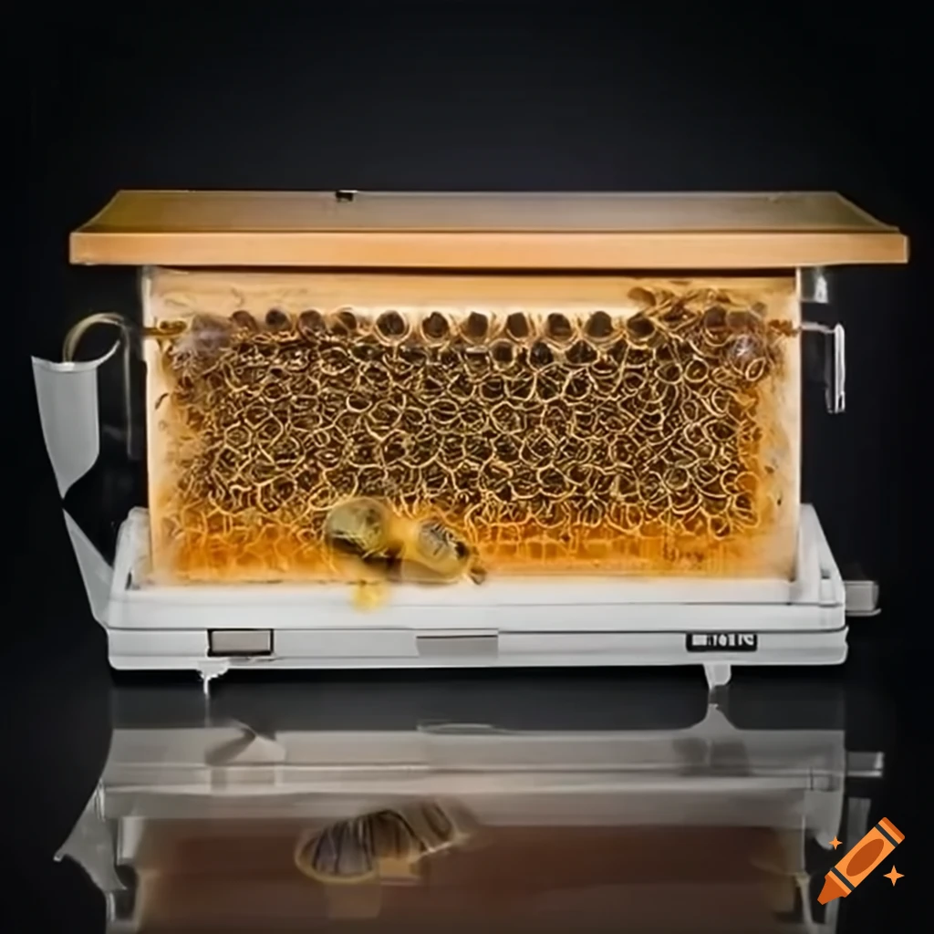 Bee comb warmer box device on Craiyon
