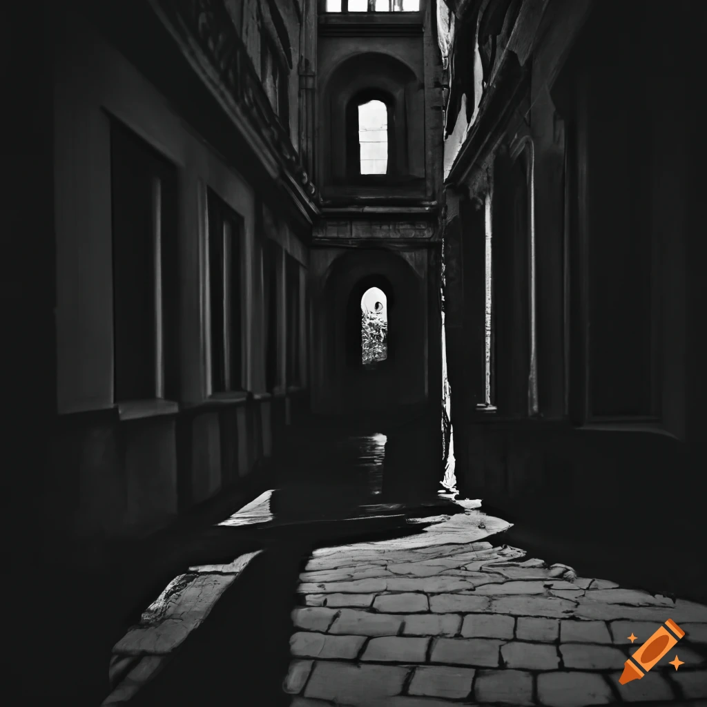 Chasing shadows contrast on Craiyon