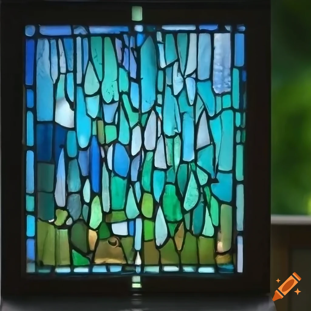 Rain stained glass on Craiyon