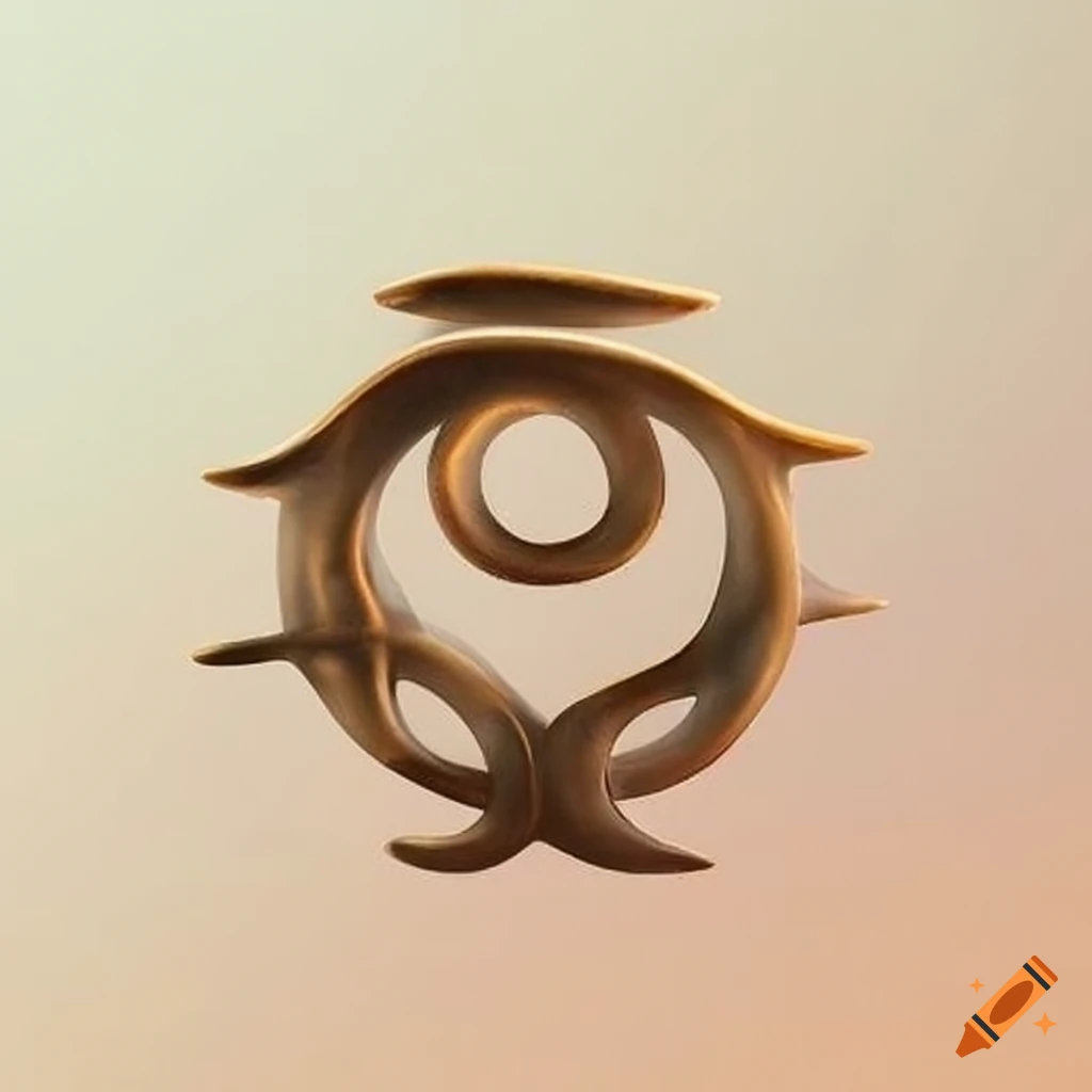 Magical symbol for soul healing in bronze on Craiyon