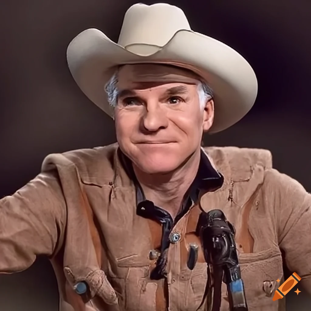 Steve martin portrayed as a cowboy on Craiyon
