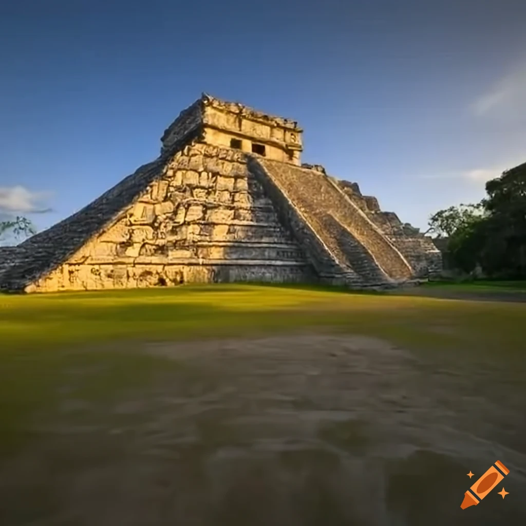 Ancient mayan temple on Craiyon