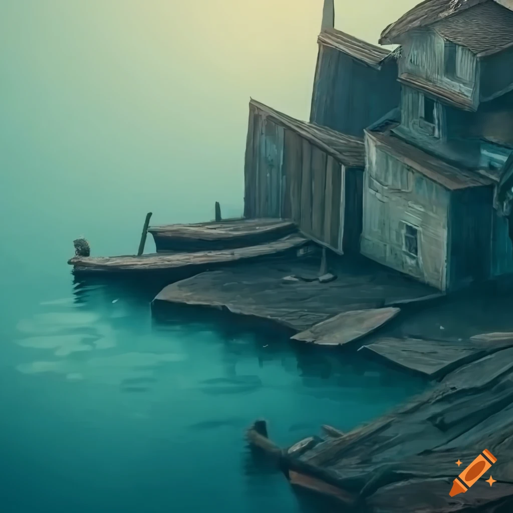 City slums with structures on stilts by hans von marées on Craiyon