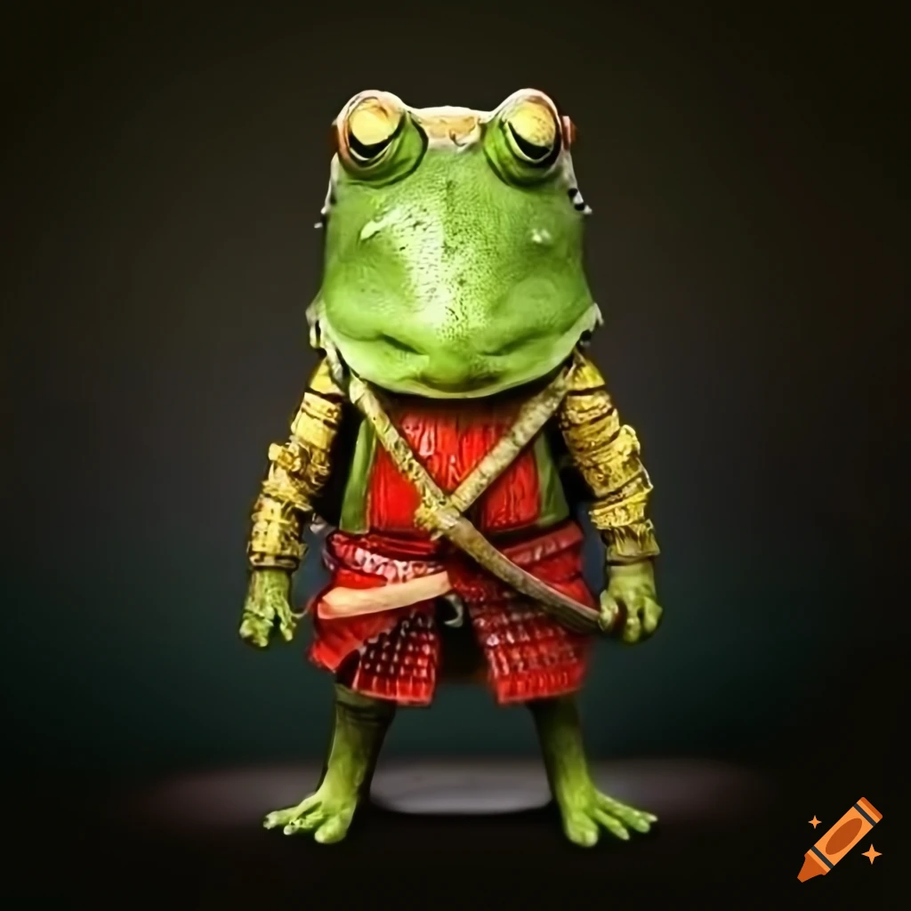 Soviet frog samurai illustration on Craiyon