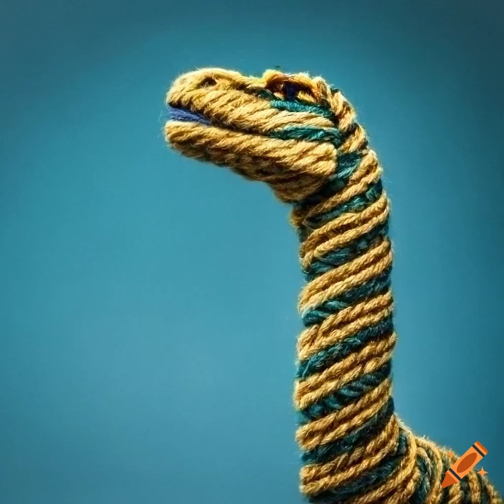Yarn dinosaur on Craiyon
