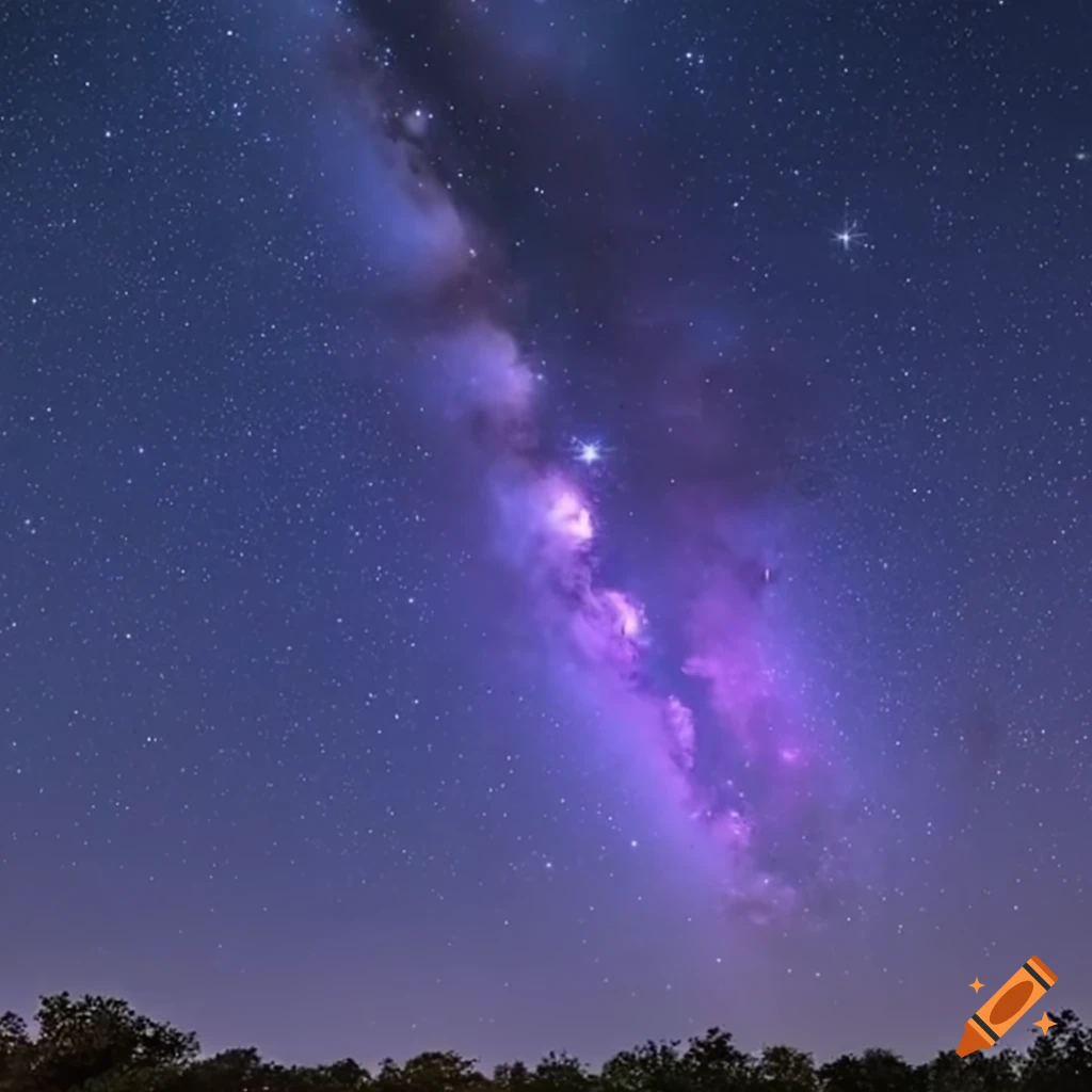 Solar flare from a purple star on Craiyon