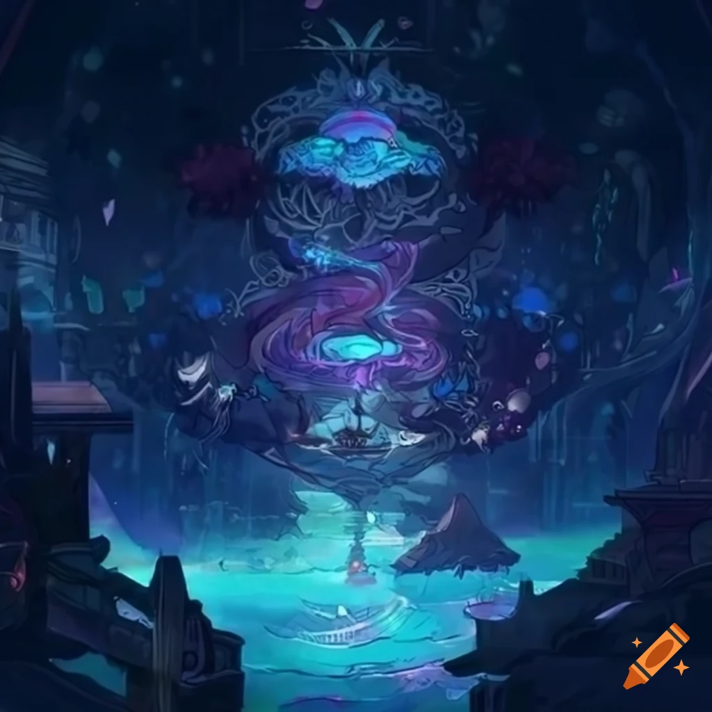 Intricate art nouveau designs in a honkai star rail environment on Craiyon