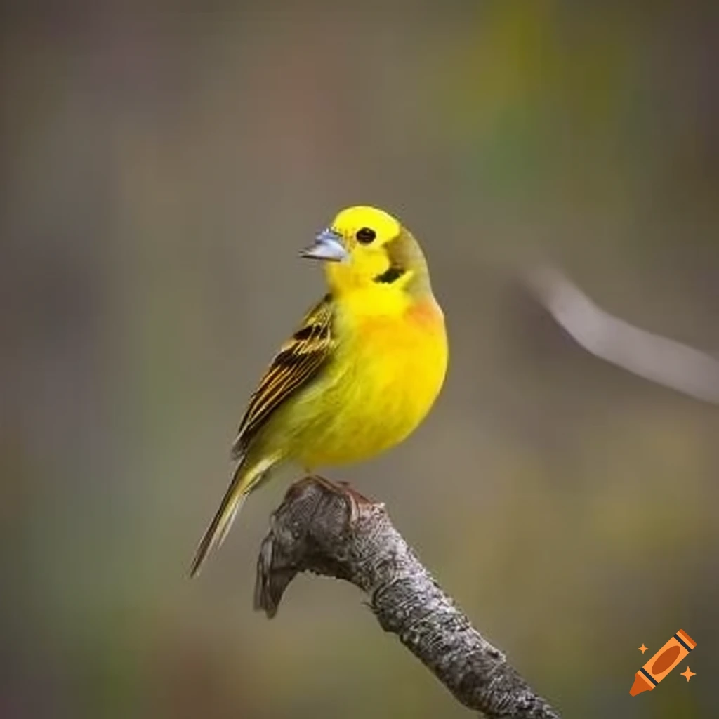 Photo-realistic yellowhammer in natural setting - north alabama on Craiyon