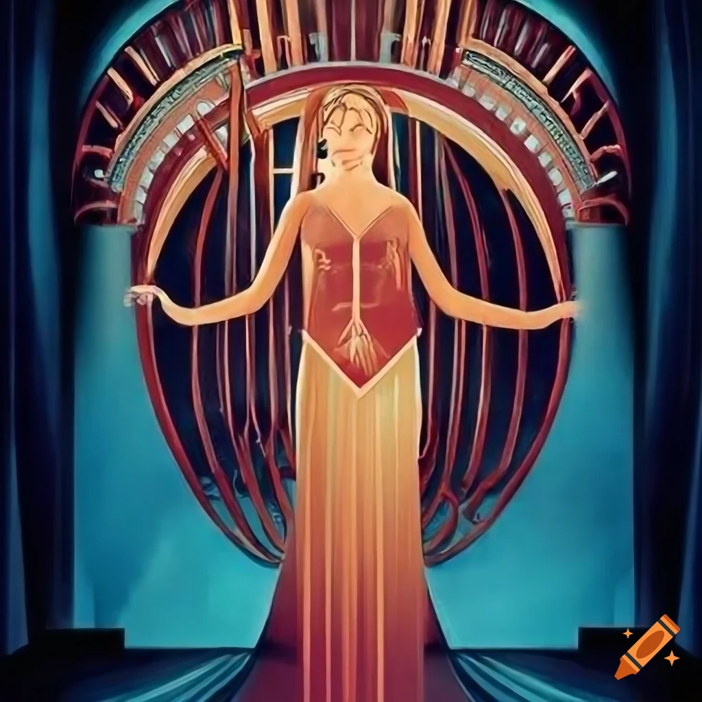 Art deco theatre poster design on Craiyon