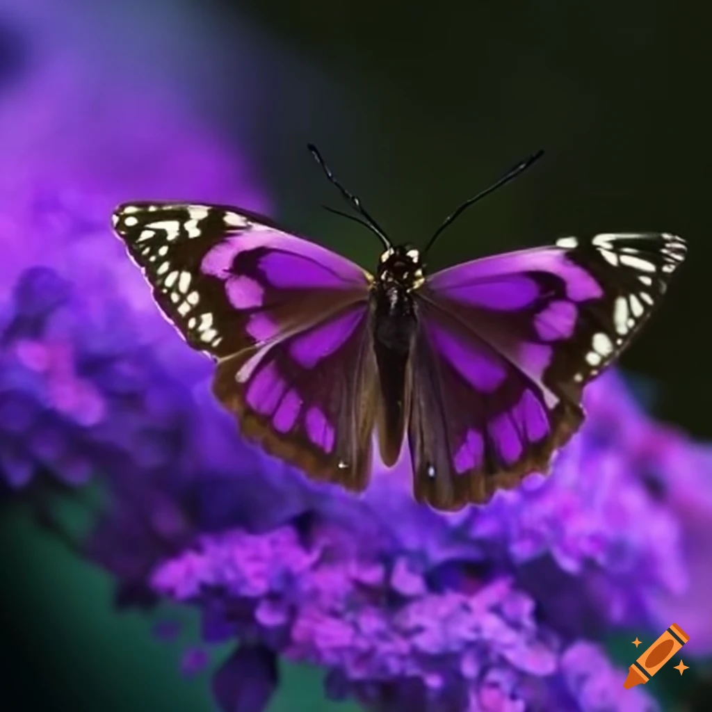 Purple butterfly on Craiyon
