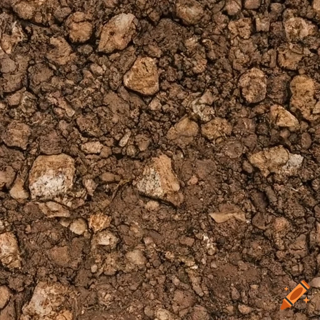 Flat ground with various rocks and stones on Craiyon