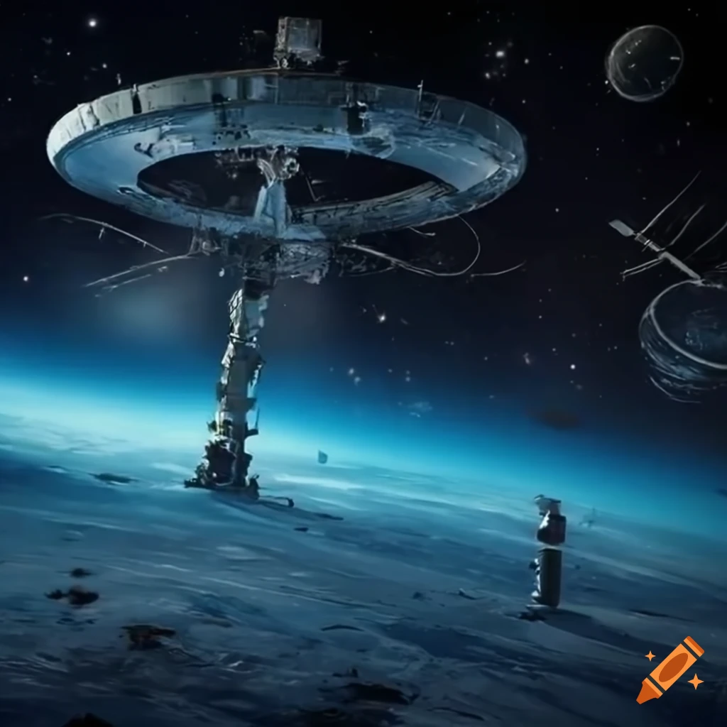 Abandoned space station on Craiyon