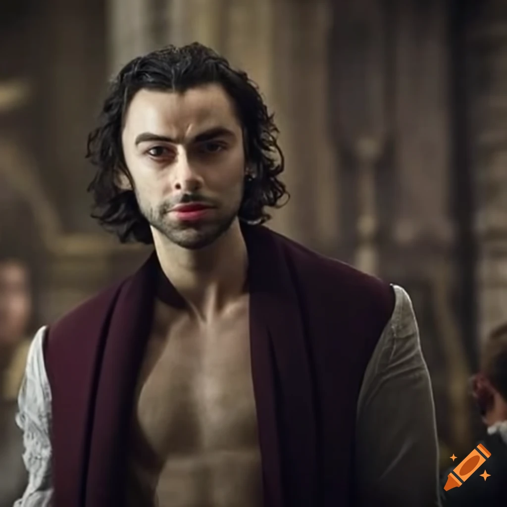 Aiden turner portraying a vampire character on Craiyon