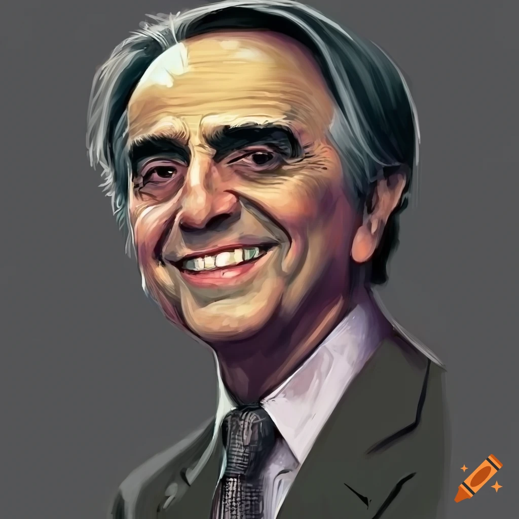 Portrait of famous astronomer carl sagan on Craiyon