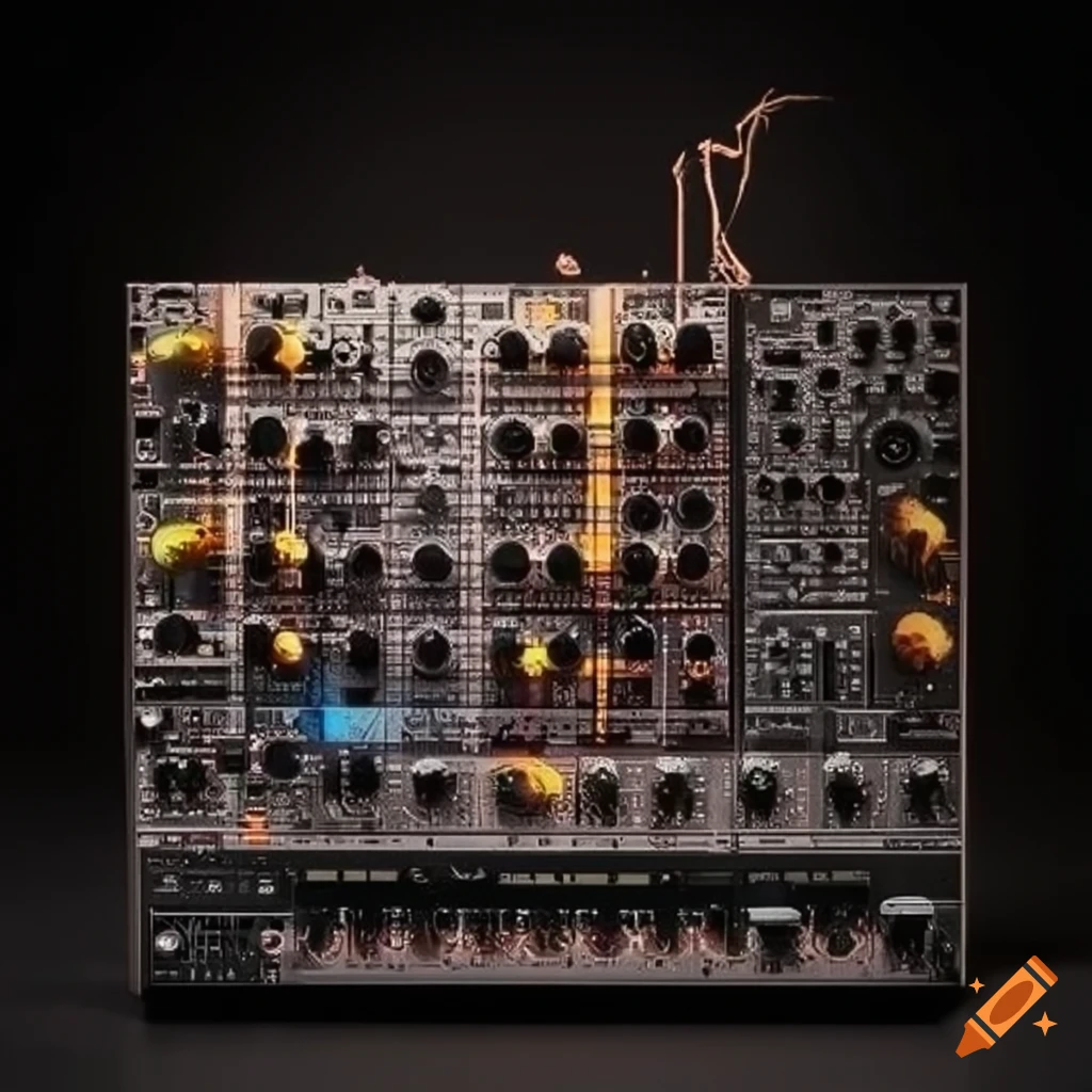 Massive modular synthesizer art on Craiyon
