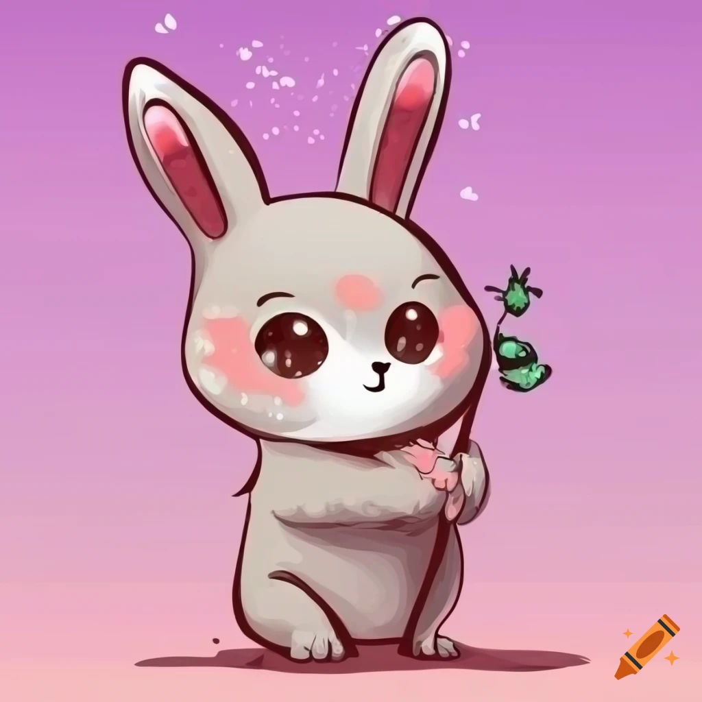 Adorable vector art of a cute rabbit on Craiyon