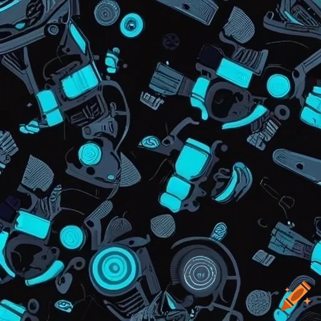 Robotic pattern design on Craiyon