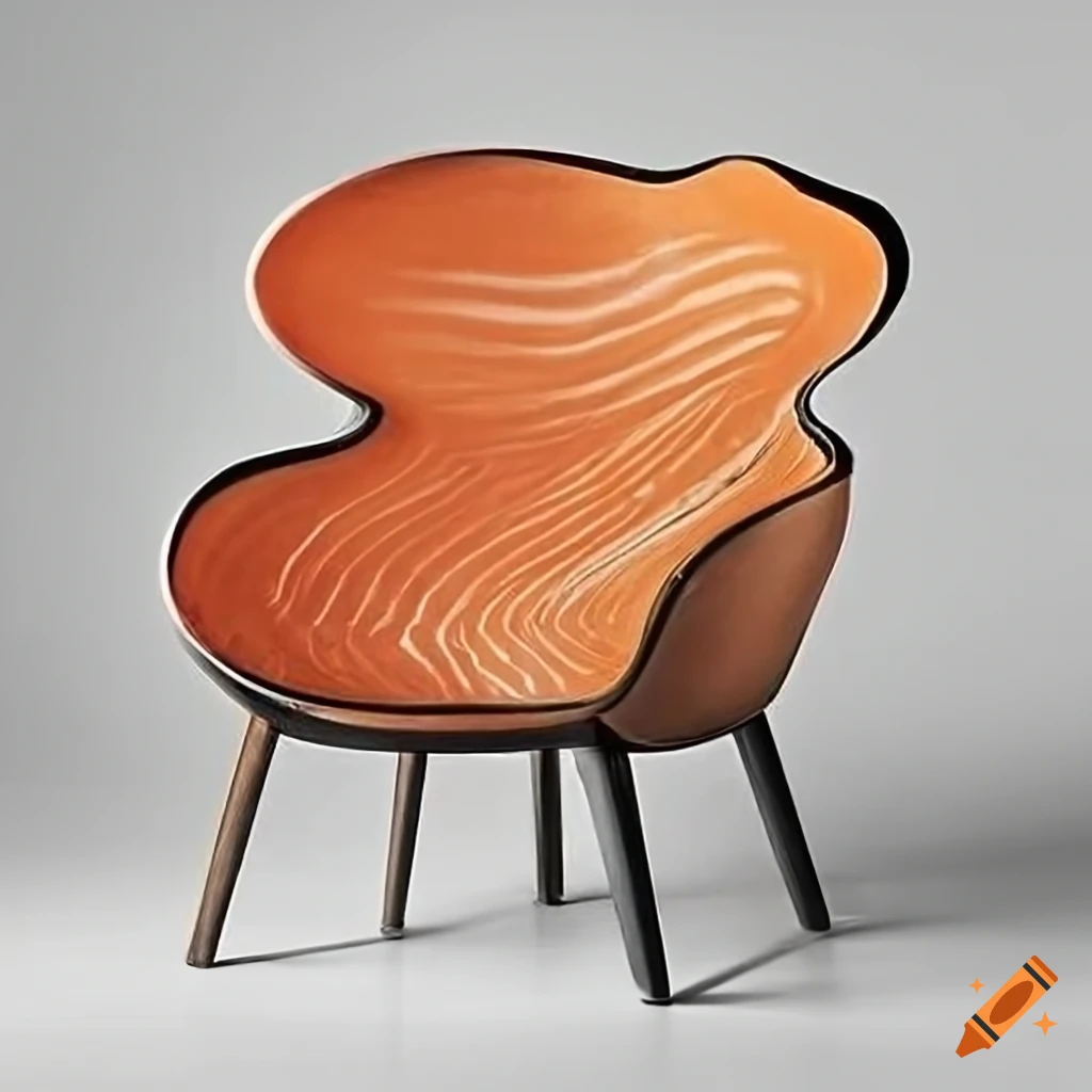 Wavy edvard munch chair design on Craiyon