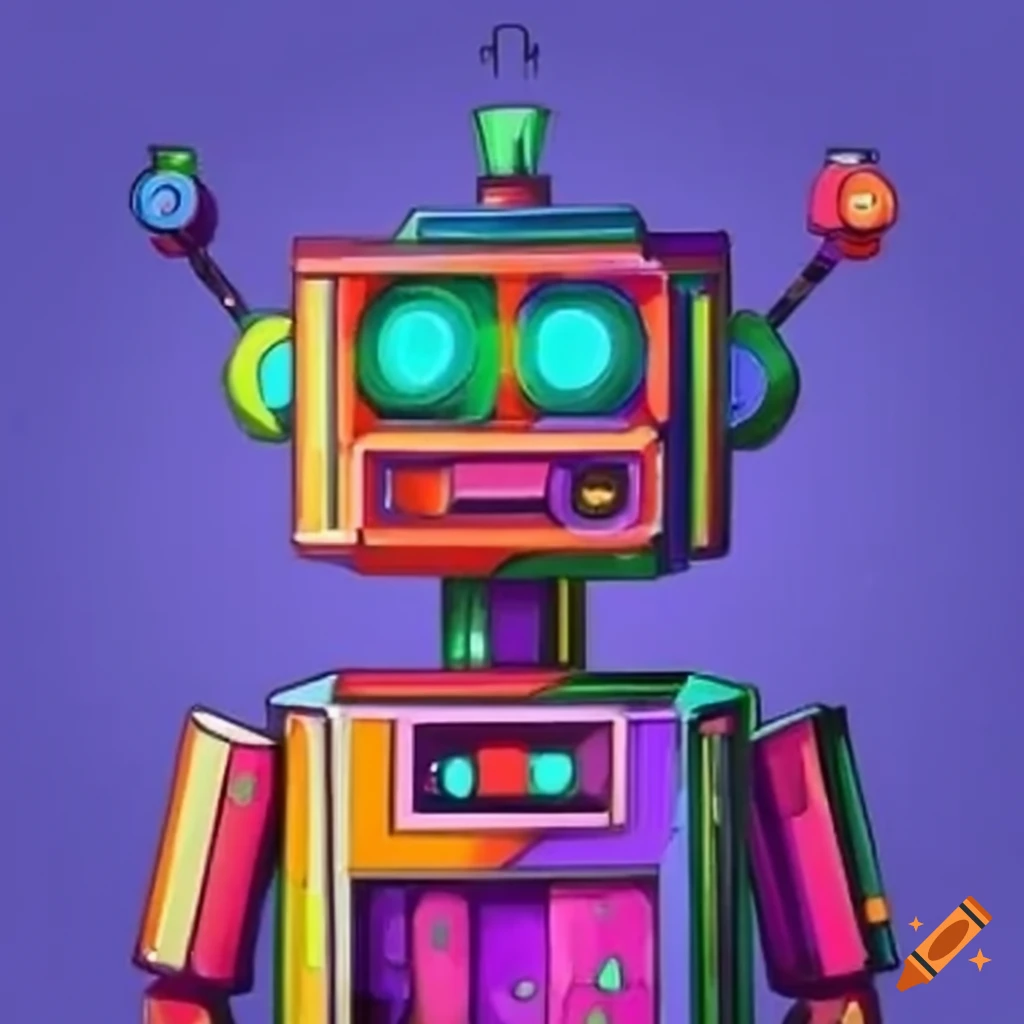 Geometric robot design on Craiyon