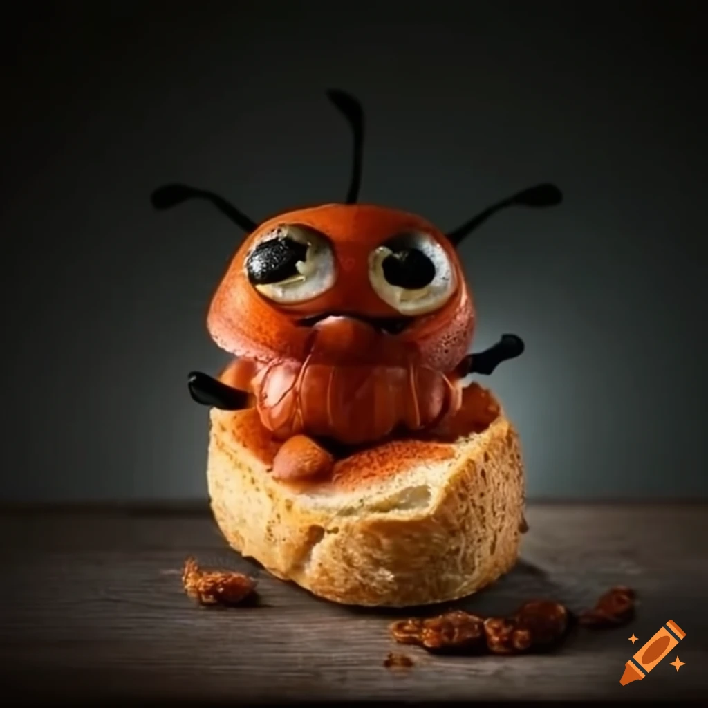 Cute bug in panera bread on Craiyon