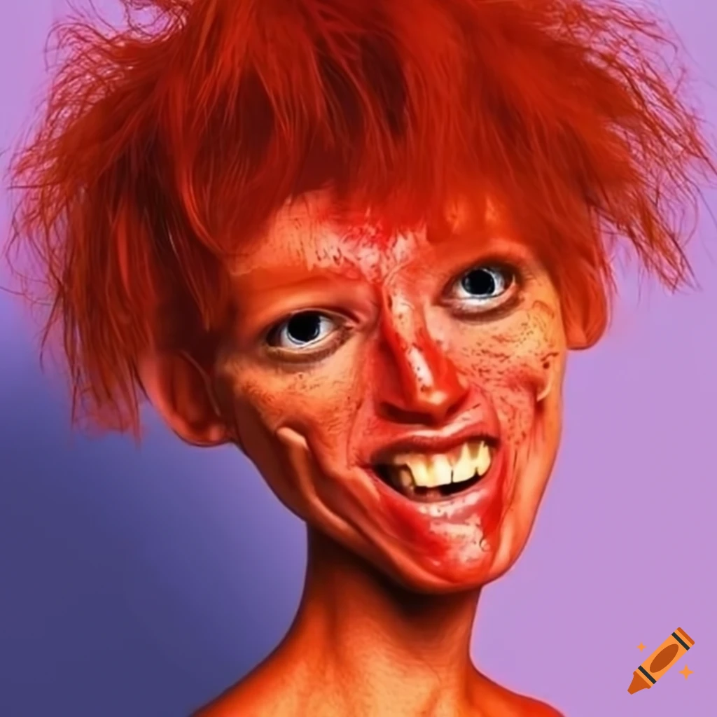 Big red head who is very skinny on Craiyon