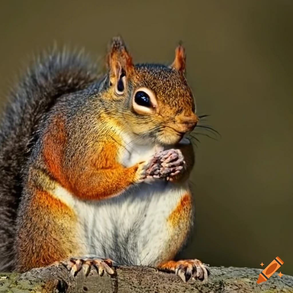Fat squirrel on Craiyon
