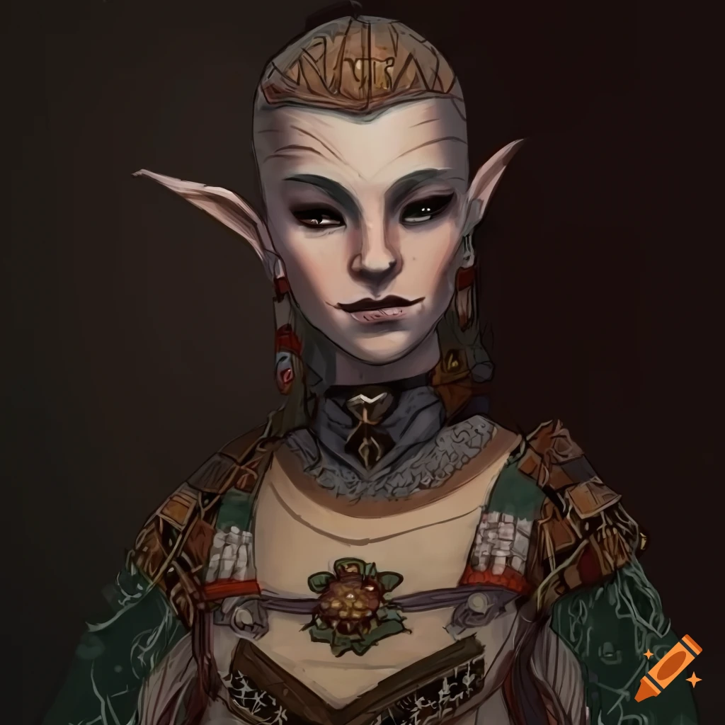 Attire inspired by mountain tribes for lavellan clan dalish elf on Craiyon