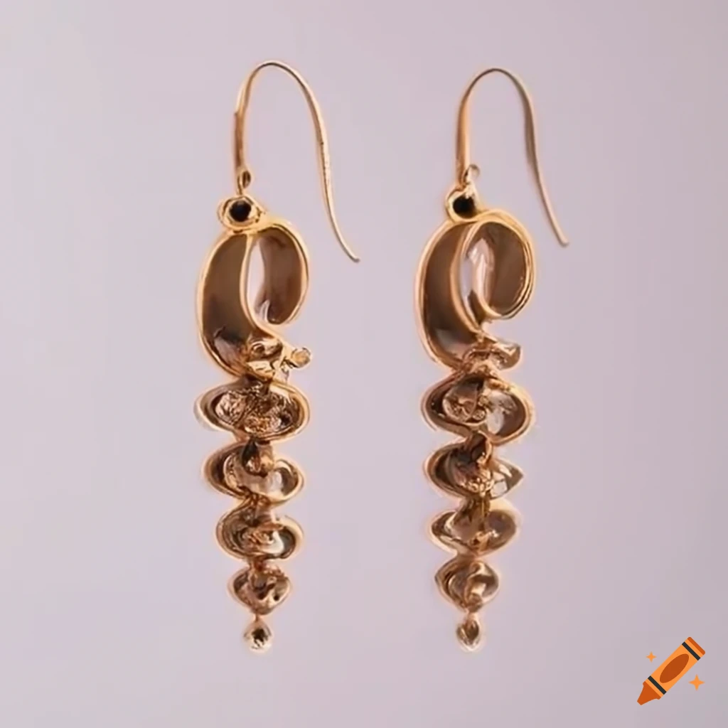 Minimalist and creative earring with intricate bookmark design on Craiyon