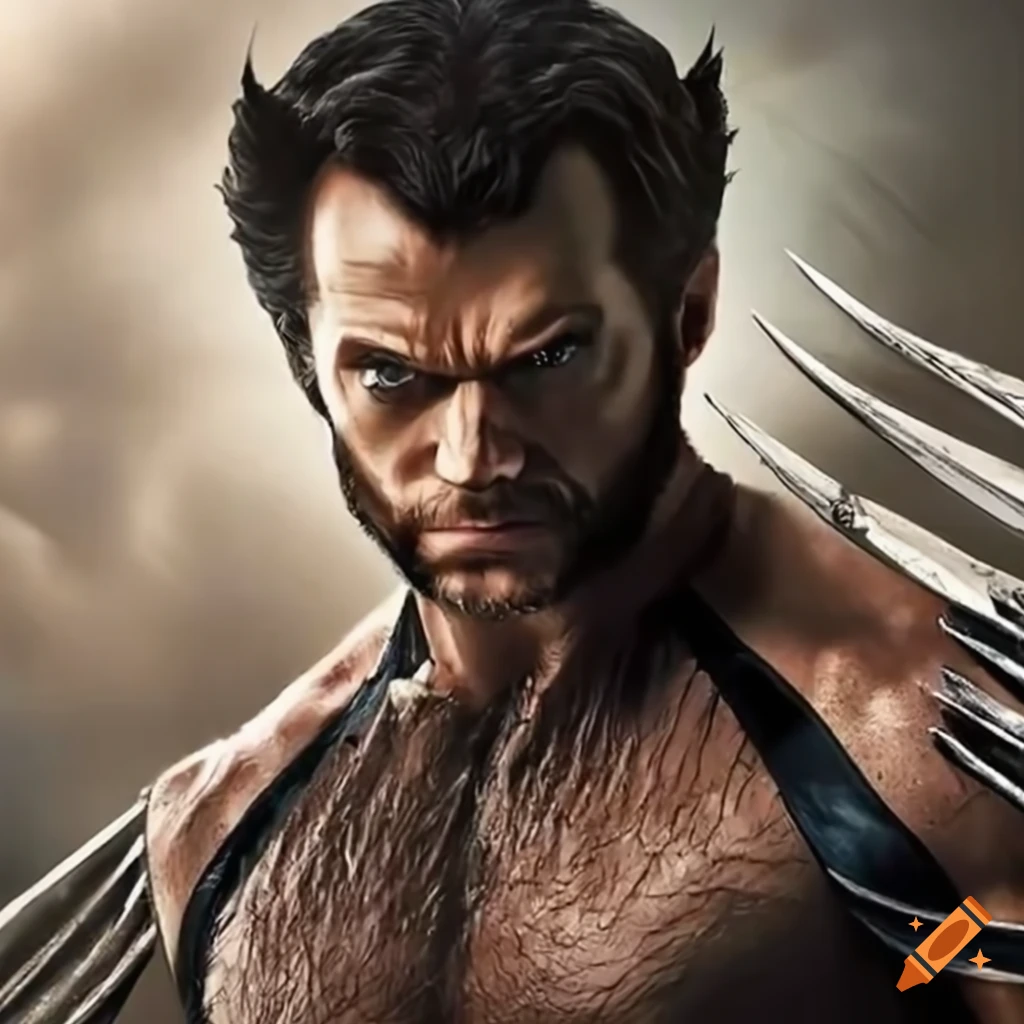 Henry Cavill as Wolverine with retracted claws and intense expression ...