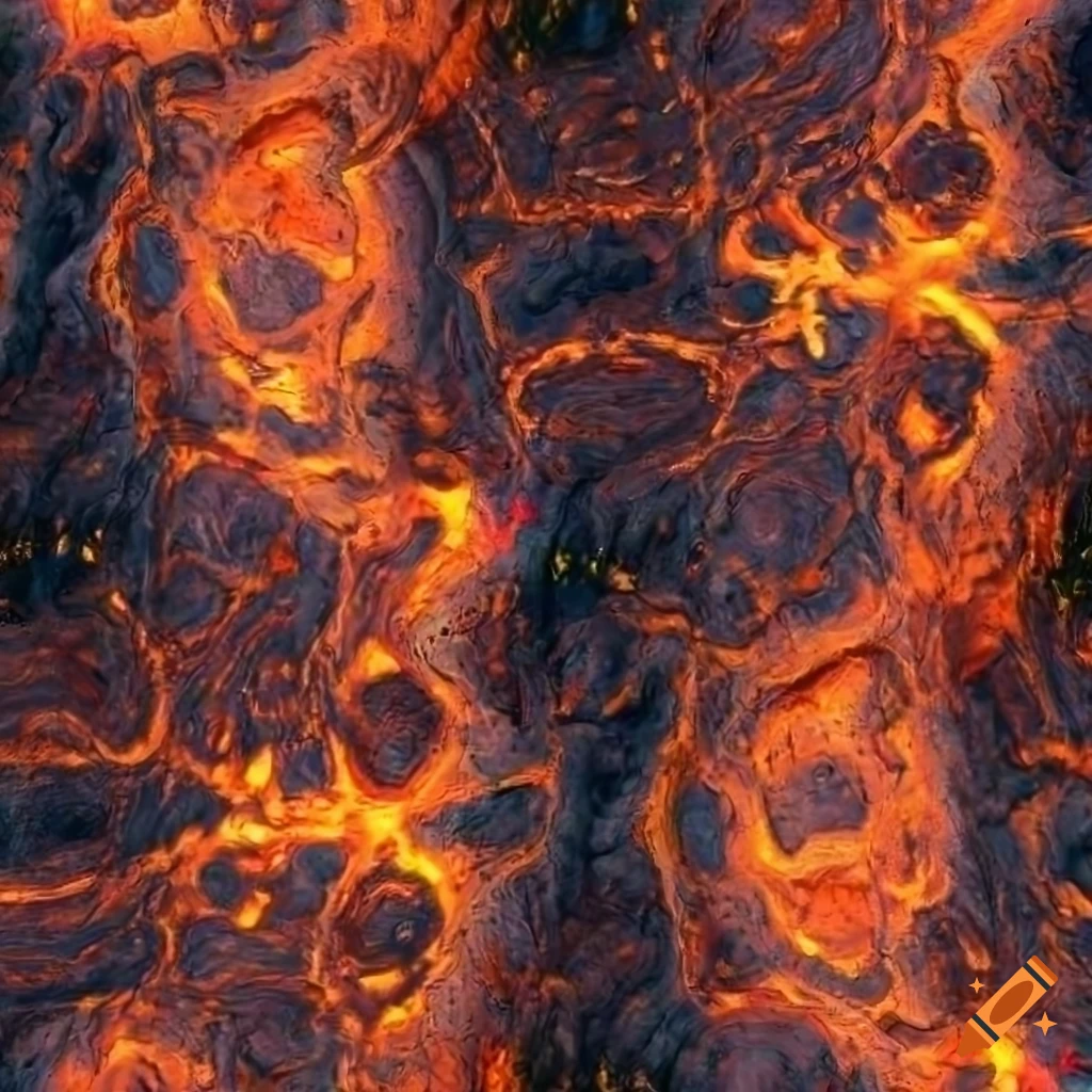 Lava texture with small coals seamless pattern on Craiyon