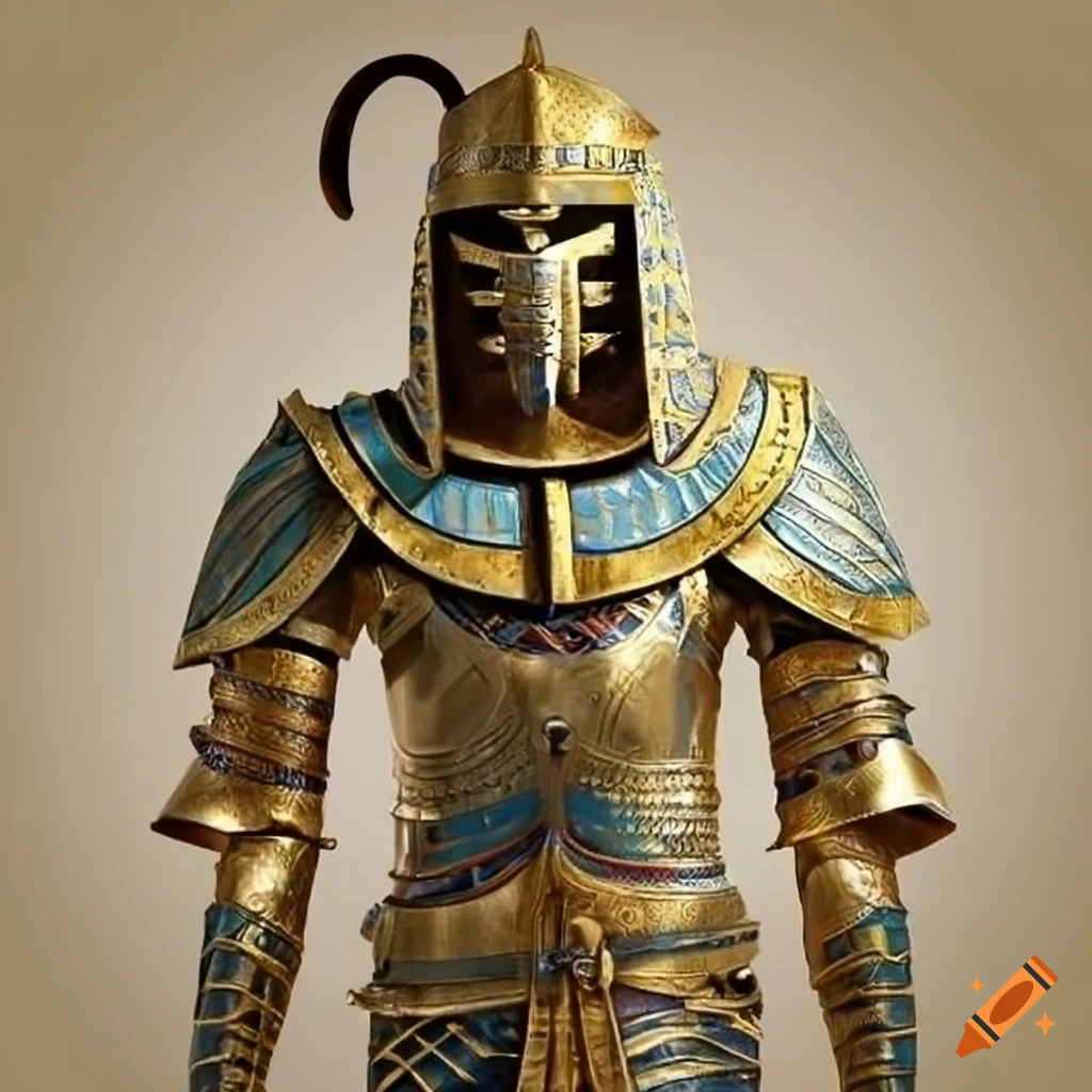 Egyptian knight armor on Craiyon