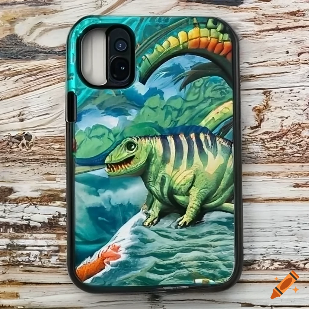 Epic dinosaur iPhone case product photo on Craiyon