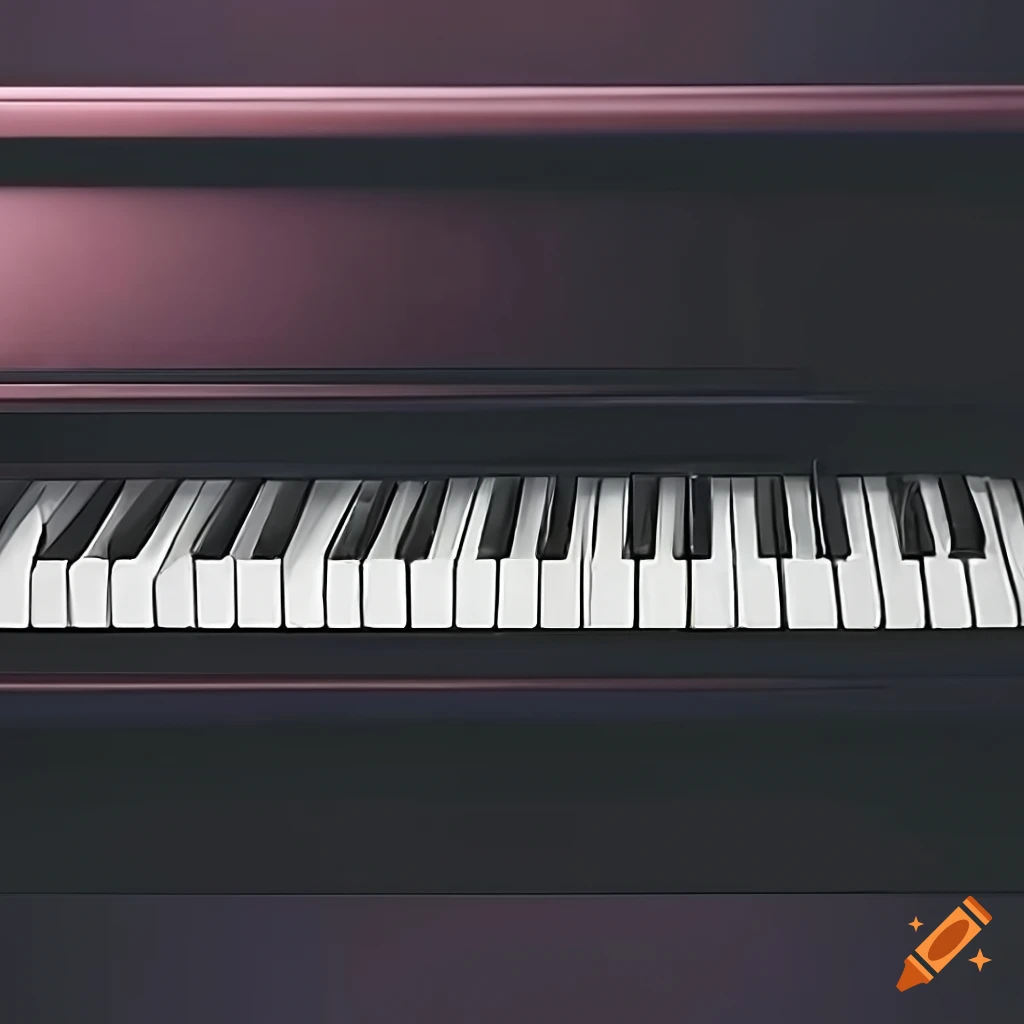 Realistic piano keyboard on Craiyon