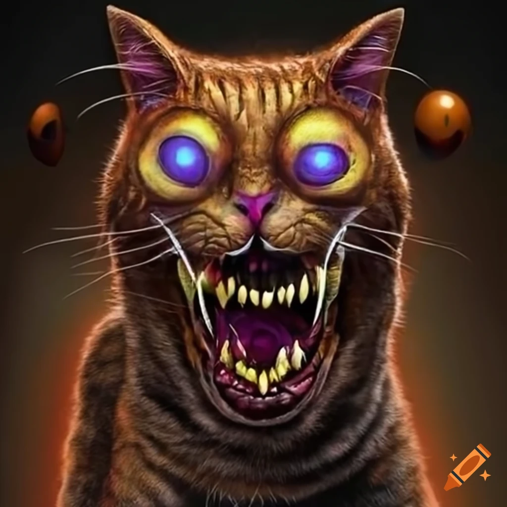 Cat monster on Craiyon